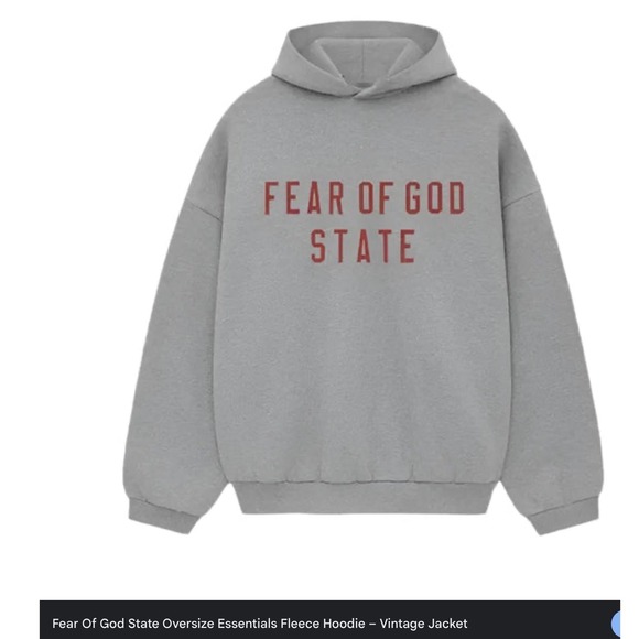 Fear of God | Shirts | Fear Of God Essentials State Oversized Heather ...